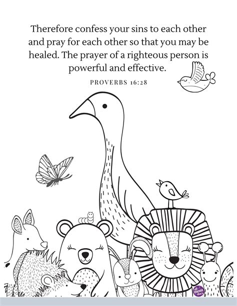 Bible Memory Verse Coloring Page Proverbs 16 28 Allmomdoes