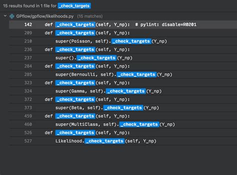 check targets method in likelihoods py is not used anywhere · issue