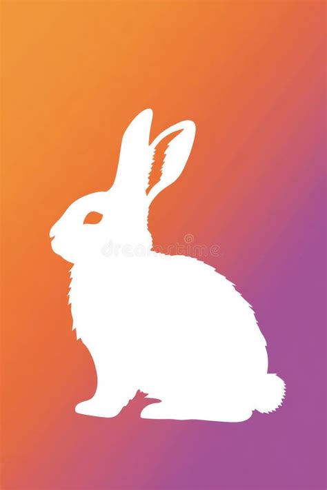 A Contemporary Easter Bunny Design Featuring A Minimalist White Rabbit