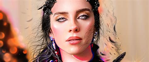 Billie Eilish Wallpaper 4k Illustration Portrait Beautiful