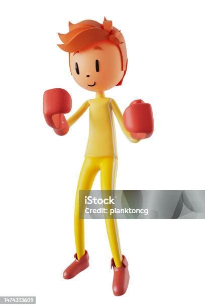 사람 만화 캐릭터 소년과 스포츠 개체를 가진 소녀 3d 그림입니다 피트니스 활동 행동 스포츠 경기에서 남자 건강한 개념입니다 3d 공 운동 액션스마트폰 스마트워치 디자인 3