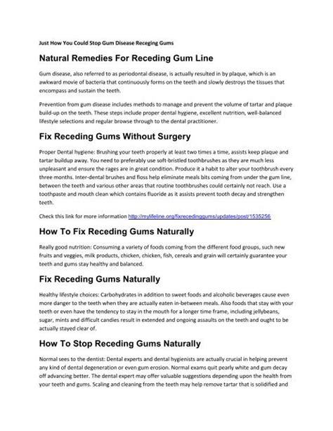 Natural Remedies For Receding Gum Line