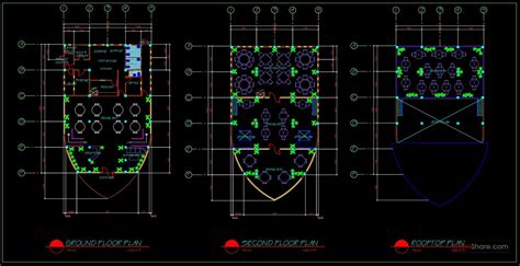Restaurant Elevation And Sections Details Autocad File Dwg