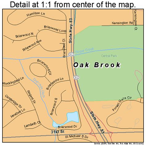 Oak Brook Illinois Street Map 1754534