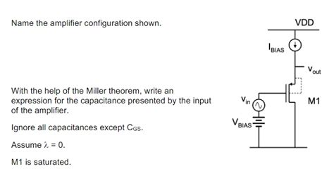 solved name the amplifier configuration shown with the help