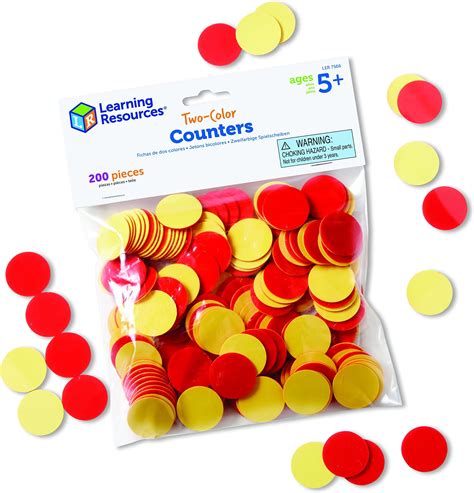 Learning Resources Two Color Counters Set Of 200 Ages 5 Grades K Educational