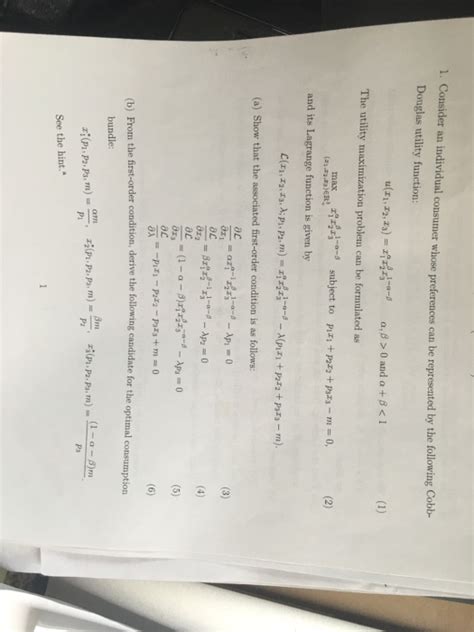 Solved Consider An Individual Consumer Whose Preferences Can