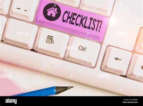 Writing Note Showing Checklist Business Concept For List Items Required Things Be Done Or