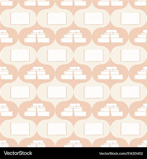 Seamless Pattern With Stylized Open And Stacked Vector Image