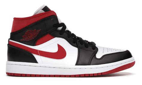 Air Jordan 1 Retro Mid Gym Red Black White Fcs Sneakers