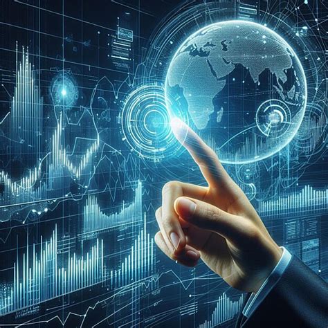 Premium Photo Finger Touching Display With A Futuristic Forex Chart