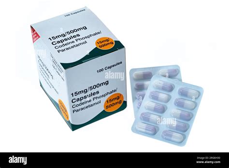 A Generic Box Of Codeine Phosphate And Paracetamol Tablets White