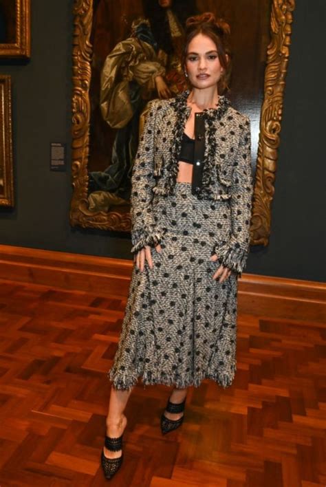 Lily James At Erdem Dinner At National Portrait Gallery At London
