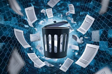 Cool Blue Digital Trash Bin Deletes Floating Documents In Mesh Network