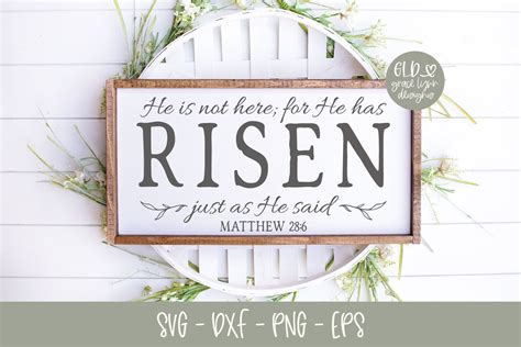 He Is Not Here For He Has Risen Scripture Svg 216611 Svgs Design Bundles