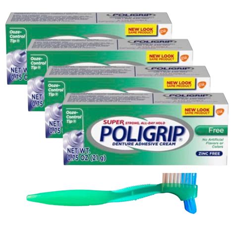 Polident Super Poligrip Denture Adhesive Bundle 4 Four