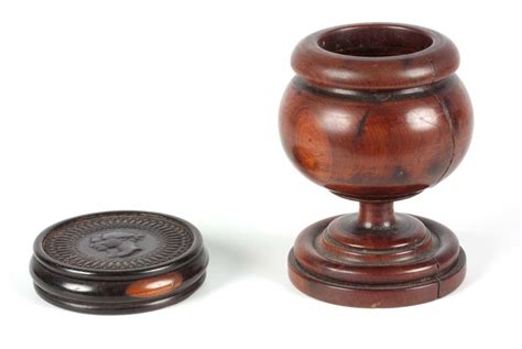 Lot 750 An Early 19th Century Yew Wood Treen Goblet
