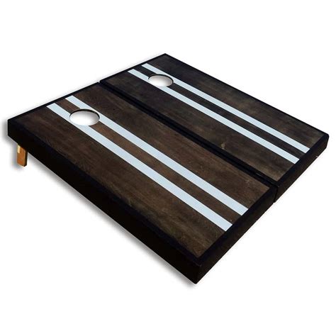Onyx Stained Pinstripe Cornhole Boards • Az Boards And Games
