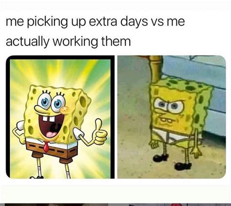 18 Spongebob Working Meme Ide Terkini