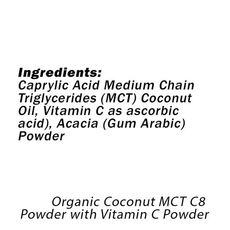 Enjoy Health Coconut Mct C8 Powder With Vitamin C Enjoy Health