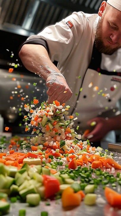 Free Chef Chopping Vegetables Image Chef Vegetables Chopping