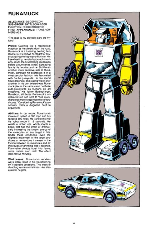 Runamuck Transformers Decepticons Transformers Characters