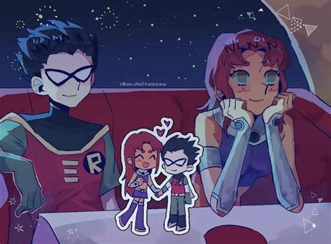 Robstar Teen Titans Robin Teen Titans Starfire Teen Titans