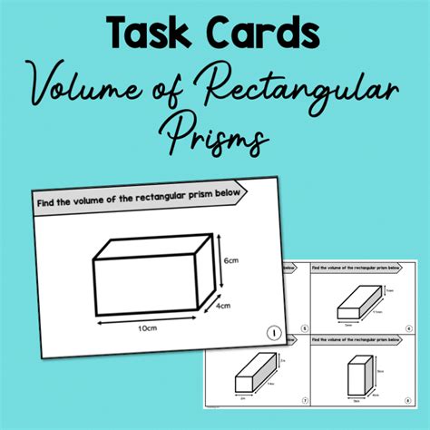 Volume Of Rectangular Prisms Task Cards Teachie Tings Time Saving Teacher Resources