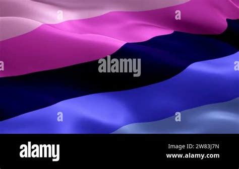 Rainbow Omnisexuality Pride Flag Video Waving In Wind Realistic