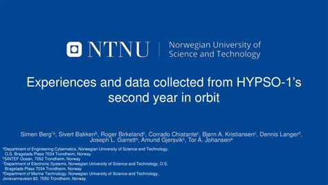 Pdf Experiences And Data Collected From Hypso 1s Second Year In Orbit