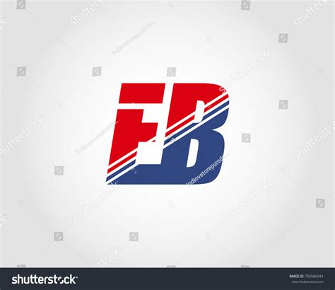 Letter E B Red Blue Combination Stock Vector Royalty Free 703586944 Shutterstock