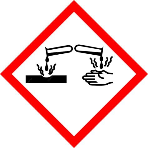 Ghs05 Pictograma De Peligro Señal De Advertencia De Peligro Corrosivo
