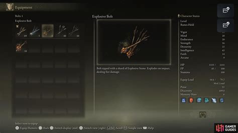 Explosive Bolt Elden Ring Shadow Of The Erdtree Database Gamer Guides®
