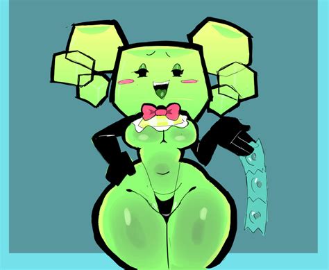 Rule 34 Condom Wrapper Eks Out Green Body Looking At Viewer Mimi