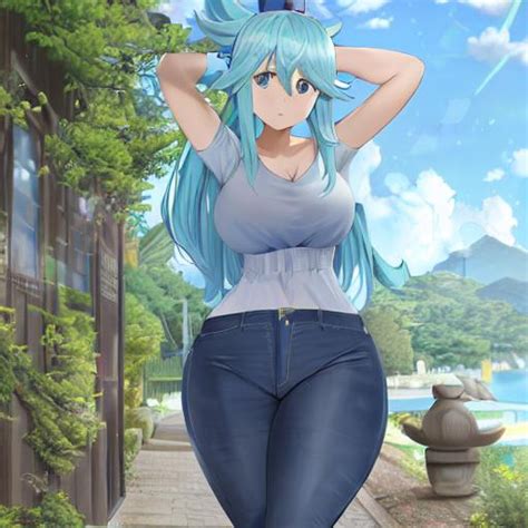 Aqua Konosuba Jeans Thicc