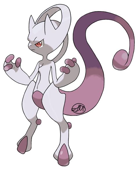 Mewthree Redesigned By Katarawaterbender On Deviantart