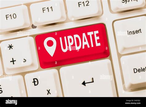 Writing Displaying Text Update Concept Meaning Make Something More Modern Or Up To Date Like