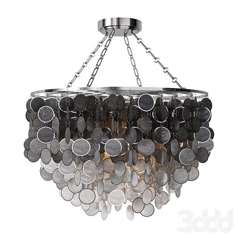 Подвесная люстра Умберто с подвесками из перламутра - Подвесной - 3D модель