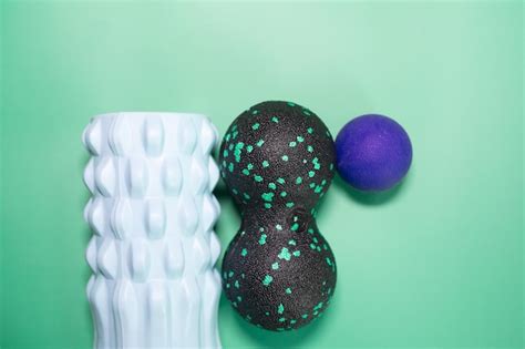 Premium Photo Foam Roller And Ball For Massage Of Muscle And Fascia