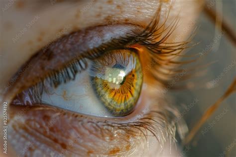 Macro Photography Of A Human Eye Capturing The Detailed Textures Of