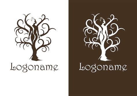 Premium Vector Tree In A Woman Form Logo
