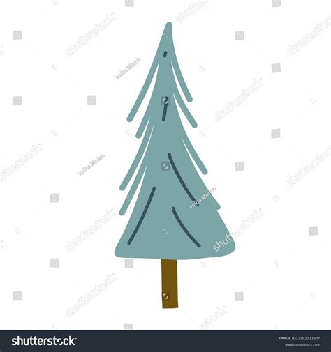 Spruce Tree Vector Illustration Cartoon Style Stock Vector Royalty