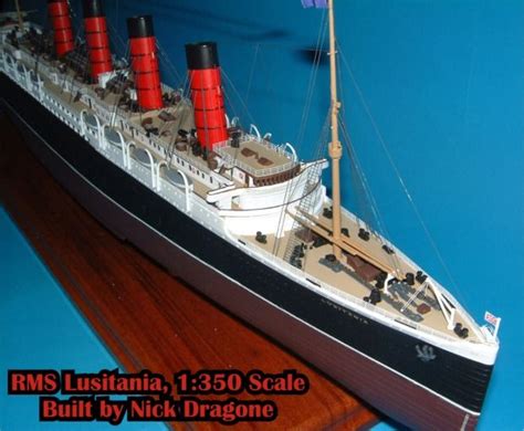 Rms Lusitania Model Ship 1380 Scale By Nick Dragone