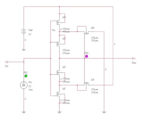 Cmos Schmidt Trigger Multisim Live