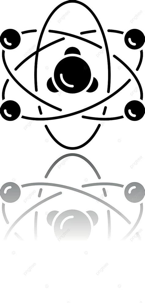 Nuclear Physics Icon With Atomic Structure And Particles Vector Vector