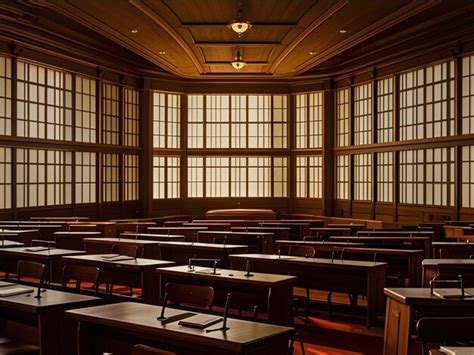 Assembly Hall Interior Vintage Room Premium Ai Generated Image