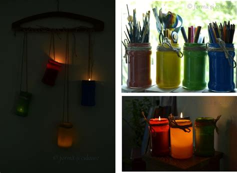 Colored Jars For Creative Home Decor