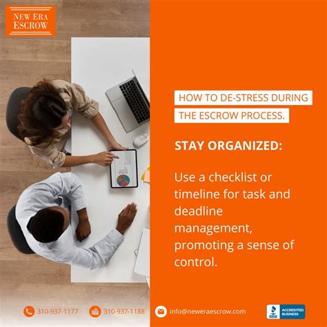 New Era Escrow Inc On Linkedin Checklist Managestress