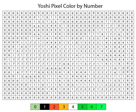 Pixel Art Color By Number Coloringbynumbercom