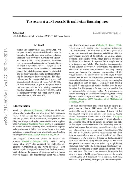 Pdf The Return Of Adaboostmh Multi Class Hamming Trees Pdf The Return Of Adaboostmh Multi Class Hamming Trees